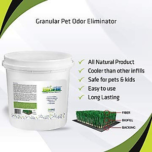 BioFill Pet Deodorizer Granular Infill for Artificial Grass Turf, All Natural Dog Urine Neutralizer, Outdoor Use, 40 lb Pail