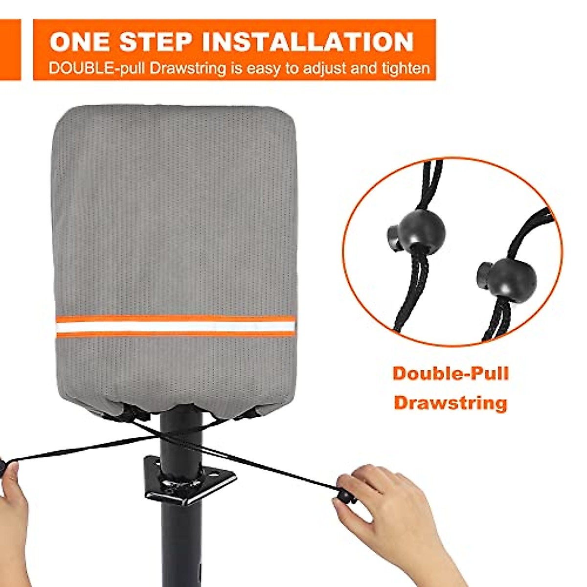 Electric Tongue Jack Cover Universal RV Electric Tongue Trailer Protective Cover Camper Accessories for Outside(14″H x 5″W x 10″D)