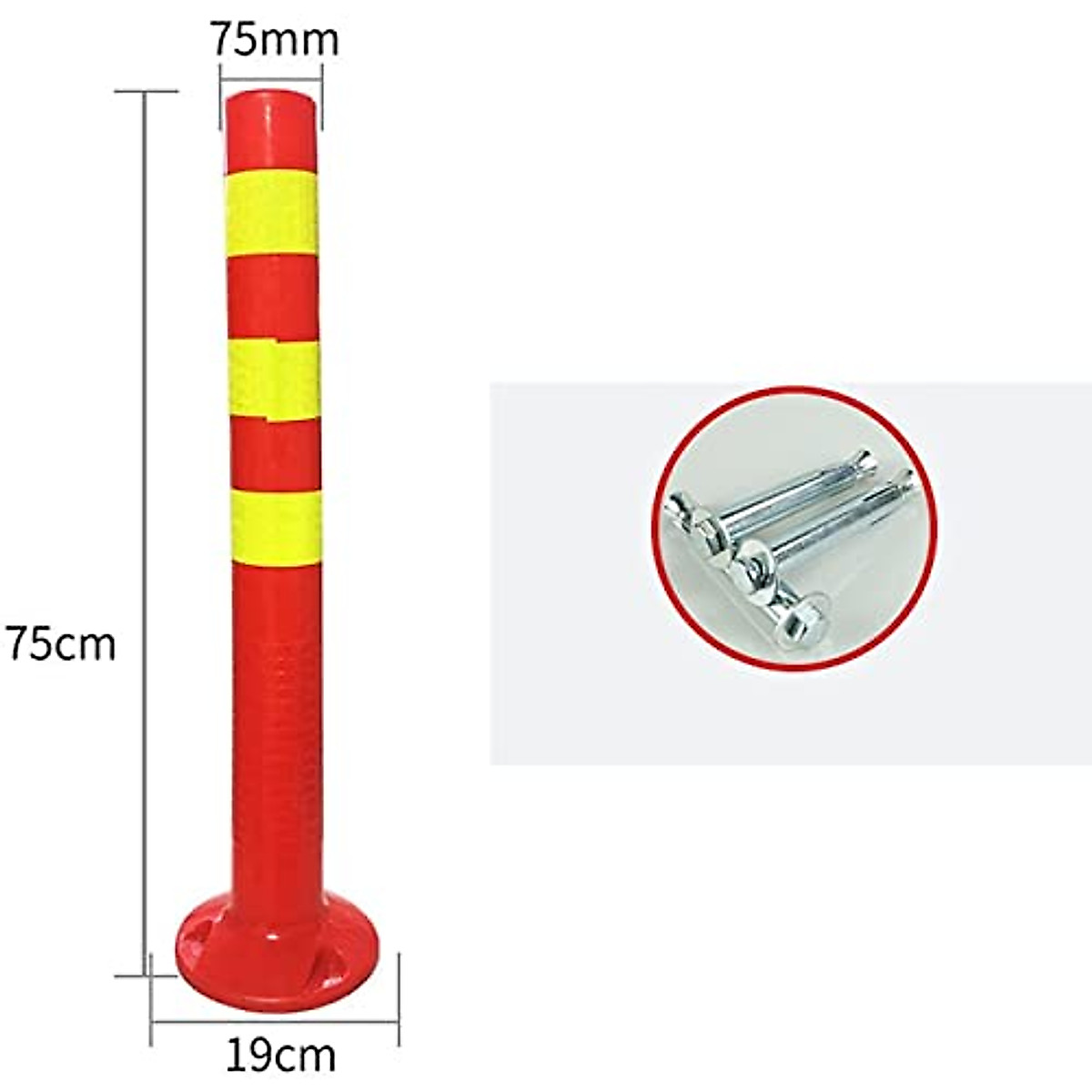 OUSIKA Parking Post, Parking Barrier, for Parking Lot Car Parking Space Lock Bollard to Save Parking Spaces as Parking Barriers, Road Markets Bollard