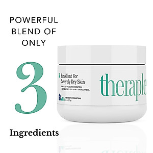 THERAPLEX Emollient Cream for Dry Skin - No Parabens or Preservatives, Noncomedogenic, Fragrance-free, Dermatologist Recommended - Long-lasting Moisturizing Cream and Heaviest Hydration (6 Oz)