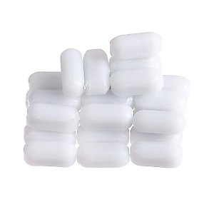 Baluue PTFE Magnetic Stirrer Mixer Stir Bar - 25pcs White Resistant Mixer Plate Rotating Bars Mini Magnet Stir Laboratory Magnetic Rod