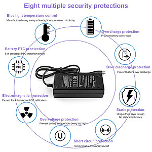 42V 2A Power Charger Adapter Cable for Xiaomi M365, Spin, Skip, Segway Ninebot ES1 ES2 ES4, Bird, Lime, Lime-S Electric Scooter for 36V Li-ion Battery