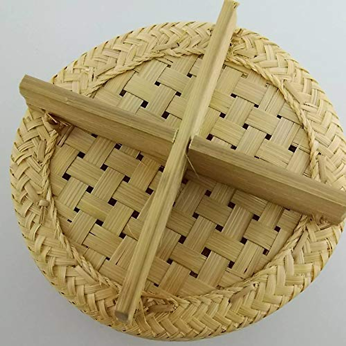 YANEE sticky rice cooker steamer bamboo basket with lid dumpling steam steaming food baskets cooker vegetable dumpling steam use with insert electric rice cooker pot size 6 inch
