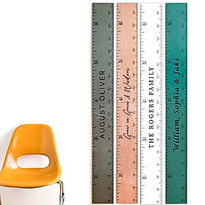 Headwaters Studio Personalized Wooden Growth Chart for Wall - Growth Chart, Kid Height Wall Ruler, Height Measurement for Wall, Wooden Height Chart for Kids, Wood Growth Chart for Wall, Growth Ruler