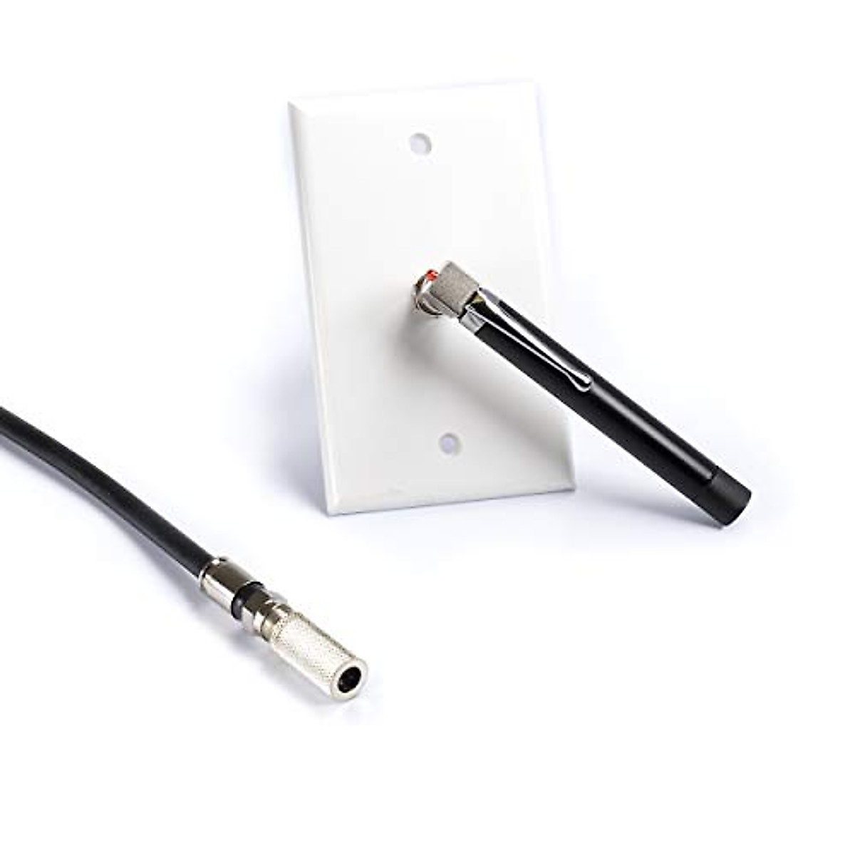 Coaxial (Coax) Pocket Continuity Tester (Tracer) with Voltage Toner (Sound) and Barrel Connector Bundle, for Testing, Labeling, and Identifying coaxial Lines - Long - Pocket Toner