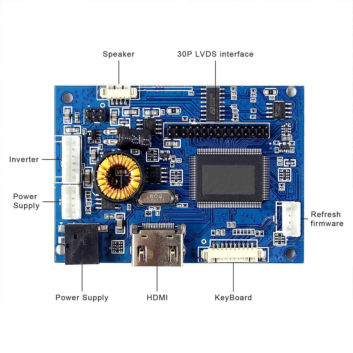 HD-MI Input LCD Controller Board for LM201U05 20.1" 1600x1200 6CCFL 30Pins LCD Panel