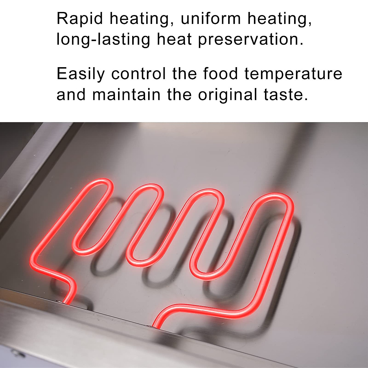 850W Electric Commercial Food Warmer Steam Warmer for Parties Buffets with 6 Pot Stainless Steel Steam Table, Buffet Server for Catering and Restaurant …