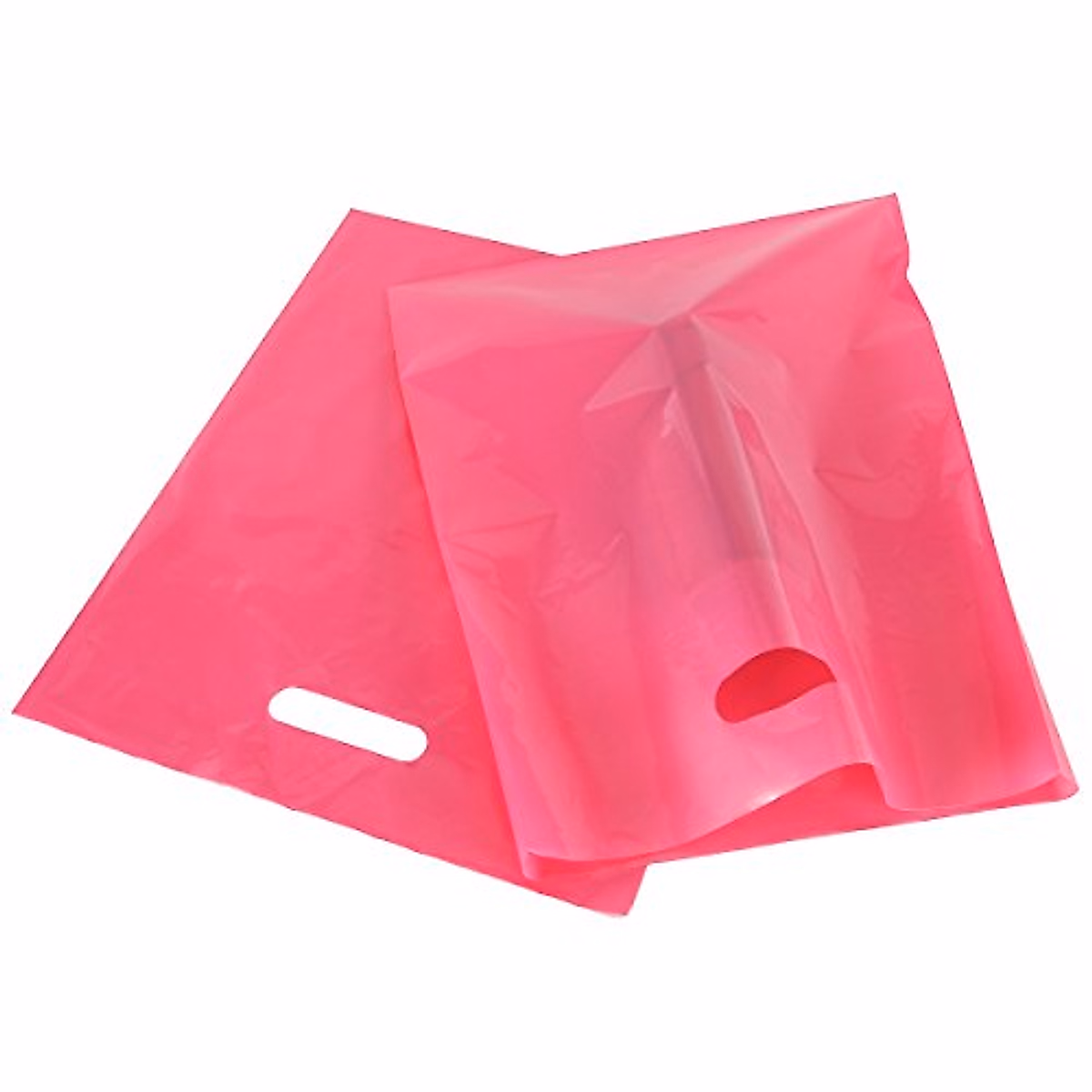 100 12x15 Glossy Pink and Purple Plastic Merchandise Bags w/Handles