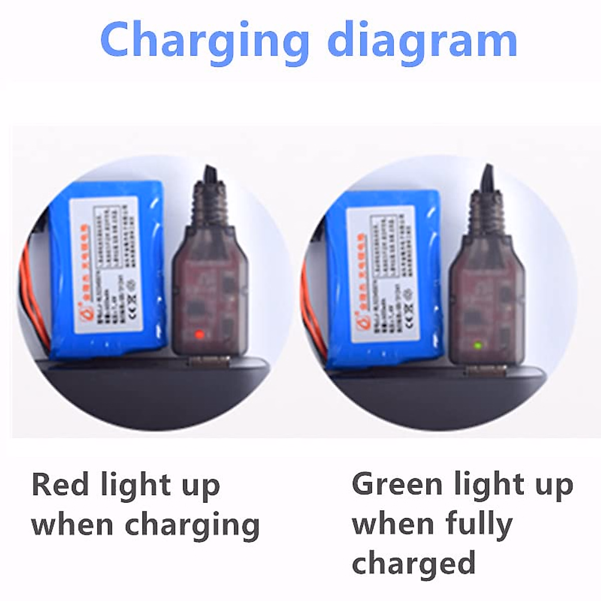 7.4V (2 x 3.7V) 700mAh Li-ion Battery with SM-4P Plug for Old Version UDI001 Venom Speed RC Boat UDI008 UD08 UDI001 Battery 2 Pack with USB Charger
