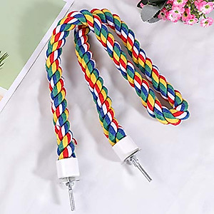 Chicken Swing Large Rope Bird Rope Perches, Comfy Perch Parrot Toys for Rope Bungee Bird Toy (60cm) Rope Bungee Bird Toy