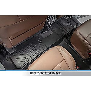 SMARTLINER Custom Fit Floor Mats 3 Row Liner Set Black for 2017-2021 Chrysler Pacifica Hybrid Model Only.
