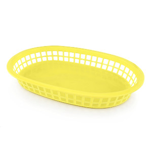 New Star Foodservice 44089 Fast Food Baskets, 10.5 x 7 Inch, Set of 12, Yellow
