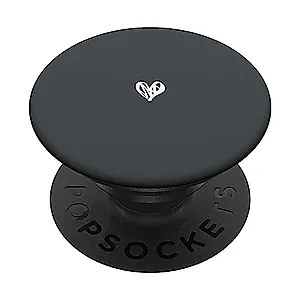 Cute Anthracite Heart Love Minimalist PopSockets Standard PopGrip