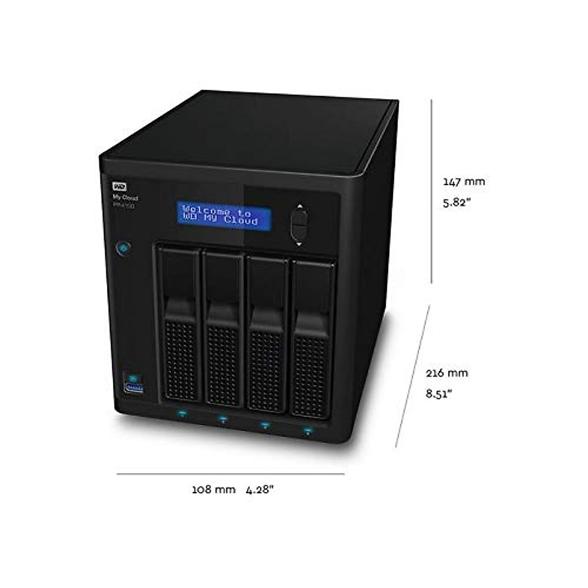 WD 16TB My Cloud Pro Series PR4100 Network Attached Storage - NAS - WDBNFA0160KBK-NESN