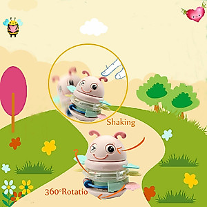 MOAOZ Baby Rattles,Stacking Ring Toys for 6 to 12 Months Girls Boys ,Music Toys for 18 Months, Early Learning Toys for Toddlers 6 Months,Gift for Newborn nfants 3-6, 12-18 Months (Pink)