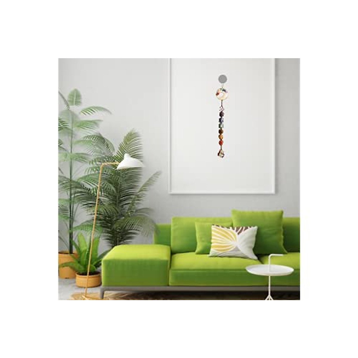 7 Chakra Stone Healing Crystal Tree of Life Wall Hanging Home Interior Decoration，Window Decoration，Yoga Meditation