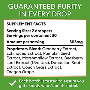 Dog UTI Treatment & Cat Urinary Tract Infection Treatment, Natural Herbal Liquid UTI Medicine, Organically Grown Cranberry Extract, Supports Urinary and Digestive Health, 2 fl oz, Made in USA