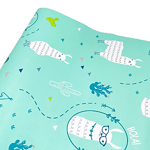 Yifasy Shelf Liner Alpaca Cactus Self-Adhesive Waterproof Drawer Paper Protect Furniture Wall Surface Decor Toy Storage Trunk 118x17.7 Inch