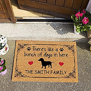 JMETRIE Dogs' Home Here is a Group of Dog Printed Floor mats Blankets Small (Brown, One Size)