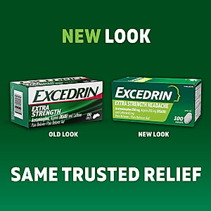 Excedrin Extra Strength Pain Relief Caplets – Headache Relief – 100 Count