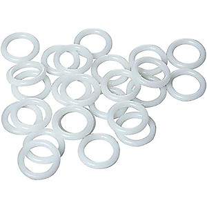 Fabrics and Drapes -100 Pack Sew On UV White Rings for Shades - Roman Shade Rings