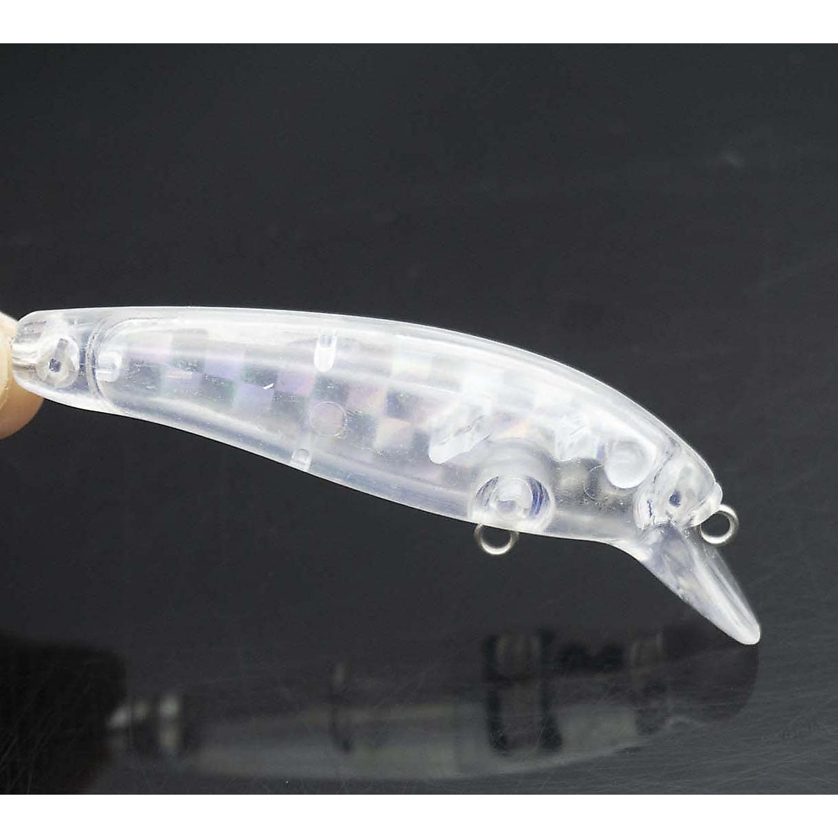 10PCS Unpainted Lure Blanks 5.22g 7.5cm Crankbait Simulation Blank Body Clear Hard Baits Trout Salmon Minnow Lure Popper Lures Topwater Freshwater 380