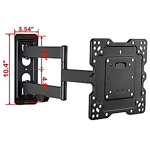 VideoSecu ML531BE2 TV Wall Mount kit with Free Magnetic Stud Finder and HDMI Cable for Most 26-55 TV and New LED UHD TV up to 60 inch 400x400 Full Motion with 20 inch Articulating Arm WT8