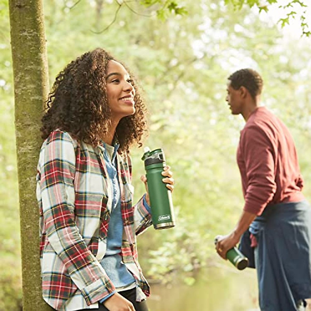 Coleman Switch AUTOSPOUT Insulated Stainless Steel Water Bottle, 24oz, Spider Mum