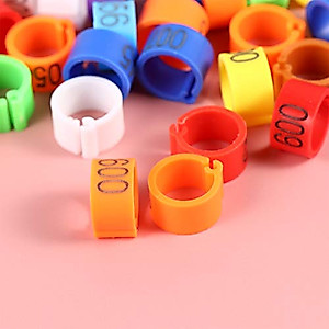 POPETPOP 100PCS Pigeons Foot Rings - Birds Foot Rings Durable Lightweight Birds Opening Foot Rings Number Cuff Rings Identification Rings for Parrot Chicken Pigeons