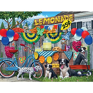Buffalo Games - Sergio/Art Beats Studio - Lemonade Pups - 750 Piece Jigsaw Puzzle for Adults Challenging Puzzle Perfect for Game Nights - Finished Puzzle Size is 24.00 x 18.00