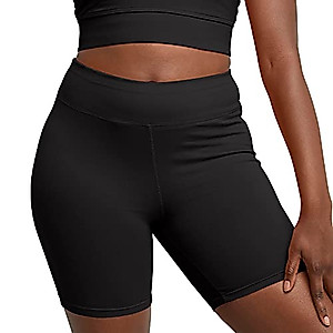 Hanes Women's Stretch Bike Cotton Athletic Inseam Shorts Coat, Black, XX-Large