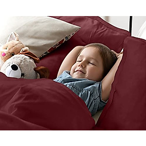 Utopia Bedding Duvet Cover King Size Set - 1 Duvet Cover with 2 Pillow Shams - 3 Pieces Comforter Cover with Zipper Closure - Ultra Soft Brushed Microfiber, 104 X 90 Inches (King, Burgundy)