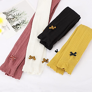 BOOPH 4 Pack Girls Legging Tight Flared Footless Knitted Pant 3-4 Years Multi1