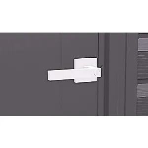 Arrow Select 6' x 7' Outdoor Lockable Steel Storage Shed Building, Charcoal