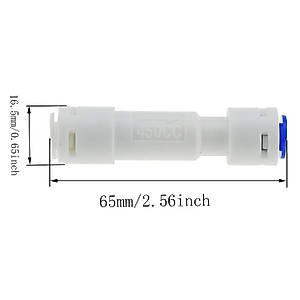 ZZHXSM Flow Restrictor 450 2PCS 1/4Inch 450CC Flow Restrictors with Quick Connect for RO Reverse Osmosis