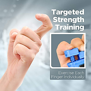 3 Pack Finger Strengthener - Exerciser for Forearm and Hand Grip Workout Equipment Musician, Rock Climbing Therapy Gripper Set Kit