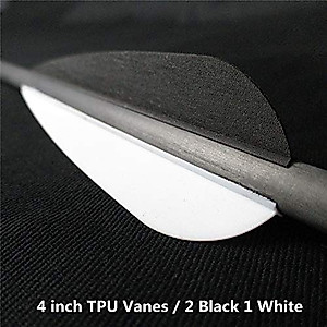 12 Pack Archery Carbon Arrows 350 Spine Shafts with Field Points for Compound and Recurve Bows Target Shooting Hunting(31 Inch)