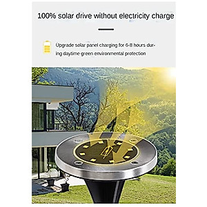 （8 Pack） Solar Ground Lights, 8LED Solar Powered Disk Lights Outdoor Waterproof Garden Light ，Landscape ，Lighting for， Yard Deck，Lawn，Patio Pathway，Walkway (White,Warm Colors，Color) (Multi-Colored)