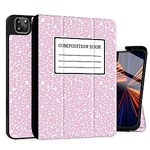 Tuiklol for New iPad Pro 11 inch Case 2022 2021 2020 2018 (1/2/3/4 Gen), Convenient Magnetic Attachment, Pencil Holder, Auto Wake/Sleep, Trifold Stand Smart Case with Soft Back, Composition Book