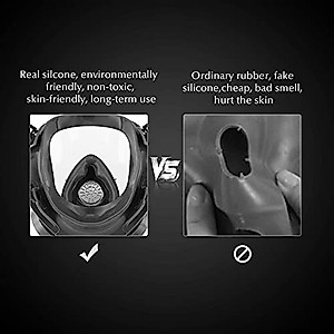 Holulo Full Face Cover Gas Mask for Panit,Full Face Respirator Reusable Organic Vapors Safety Respirator Cover