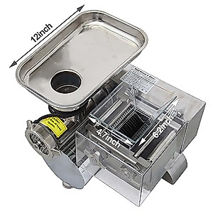 TECHTONGDA Electric Meat Cutter Slicer Grinder Crusher Commercial Shredded Diced for Steak Beef Pork 5mm Cutter and 6mm Plate for Grinder