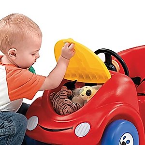 Step2 Push Around Buggy Ride On Toddler Push Car, Red – Ride On Toy with Included Safety Belt, Comfortable Handle, Realistic Wheel for Pretend Play – Push Toy Makes a Great Stroller Alternative