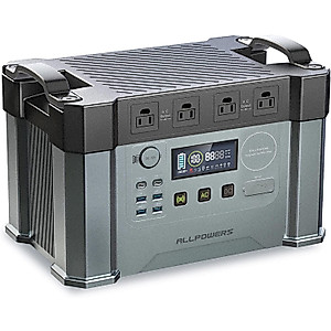 ALLPOWERS 2000W Portable Power Station 1500Wh MPPT Solar Generator with 4 AC Outlets 900W Input Home Backup Battery for Outdoor Camping RV Emergency Off-Grid