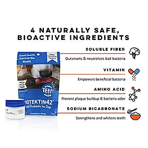 TEEF! Daily Dental Care – Natural Dog Dental Water Additive, 30 Day Supply – Award Winning Formula Fights Plaque and Tartar – No Brushing, Add to Water Bowl – Say Hello to Healthier Gums