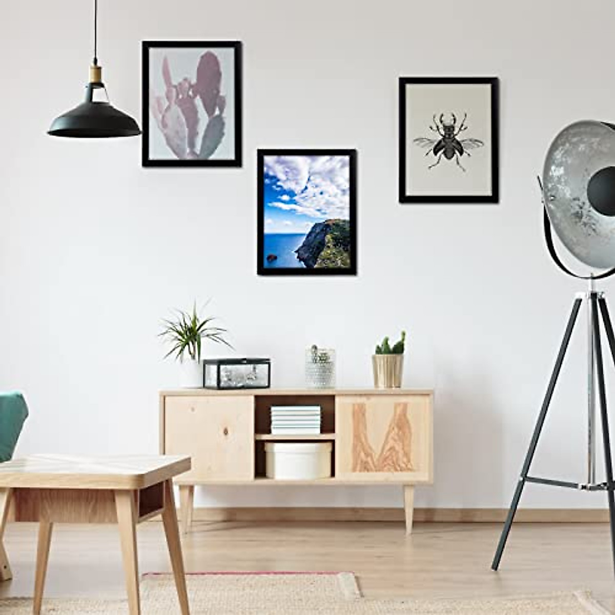 MENNTHUI 11x14 Black Picture Frame Set of 3, Wall Mounting Horizontally or Vertically, Decoration for Photos, Paintings, Posters, Artwork