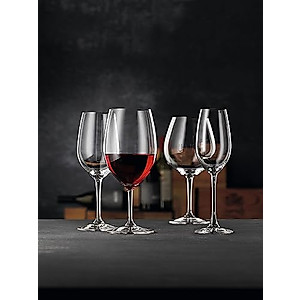 Nachtmann Vivino Bordeaux Glass | Set of 4 Wine glasses 20.6 Ounce Crystal Clear Glass | White or Red Wine Glass Set with Long Stem | Ideal for Tasting Cabernet, Pinot Noir, Bordeaux | Dishwasher Safe