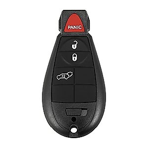 X AUTOHAUX Replacement Keyless Entry Remote Car Key Fob GQ4-53T 433Mhz for Jeep Cherokee 2014-2019 4 Buttons with Door Key