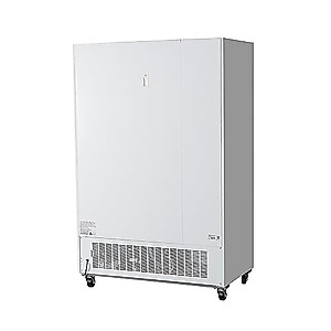 KoolMore MDF-2GD-45C-WH 53 in. Commercial Two Glass Door Display Upright Freezer Merchandiser in White 45 Cu. Ft