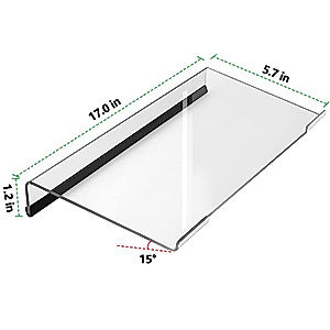 Egchi Computer Keyboard Stand PC Keyboard Stand, Acrylic Tilted Keyboard Stand for Ergonomic Typing Clear Keyboard Tray for Easy Typing and Working, Keyboard Holder with Silicone Non-Slip Case