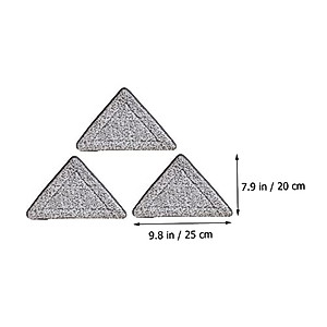 ULTECHNOVO 12 Pcs Triangle Mop Head Microfiber Mop Head Car Wash Mop Floor Cleaner Mop Foaming Wall Cleaner Commercial Mop Extension Pole Wall Cleaner for Painted Walls Foaming Mop Head Round